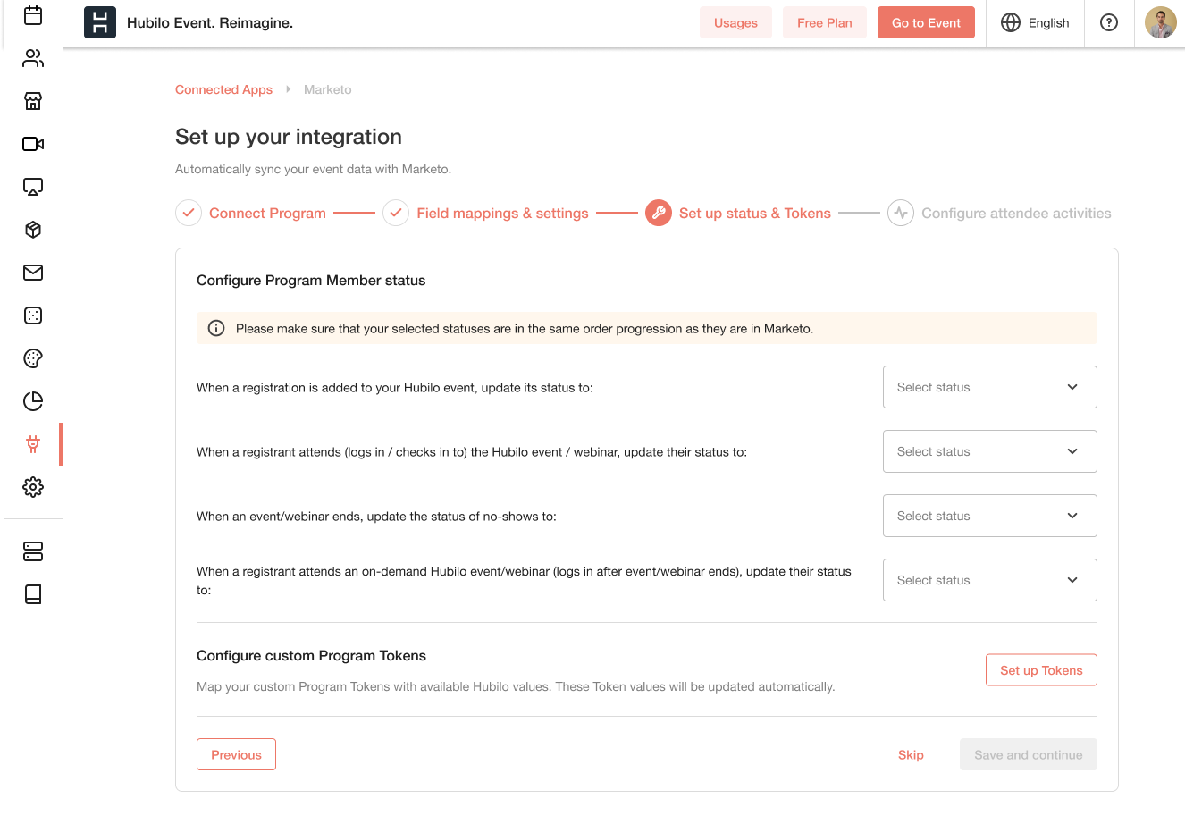 Marketo - 4. Configure Status updates and Tokens – Solution Center