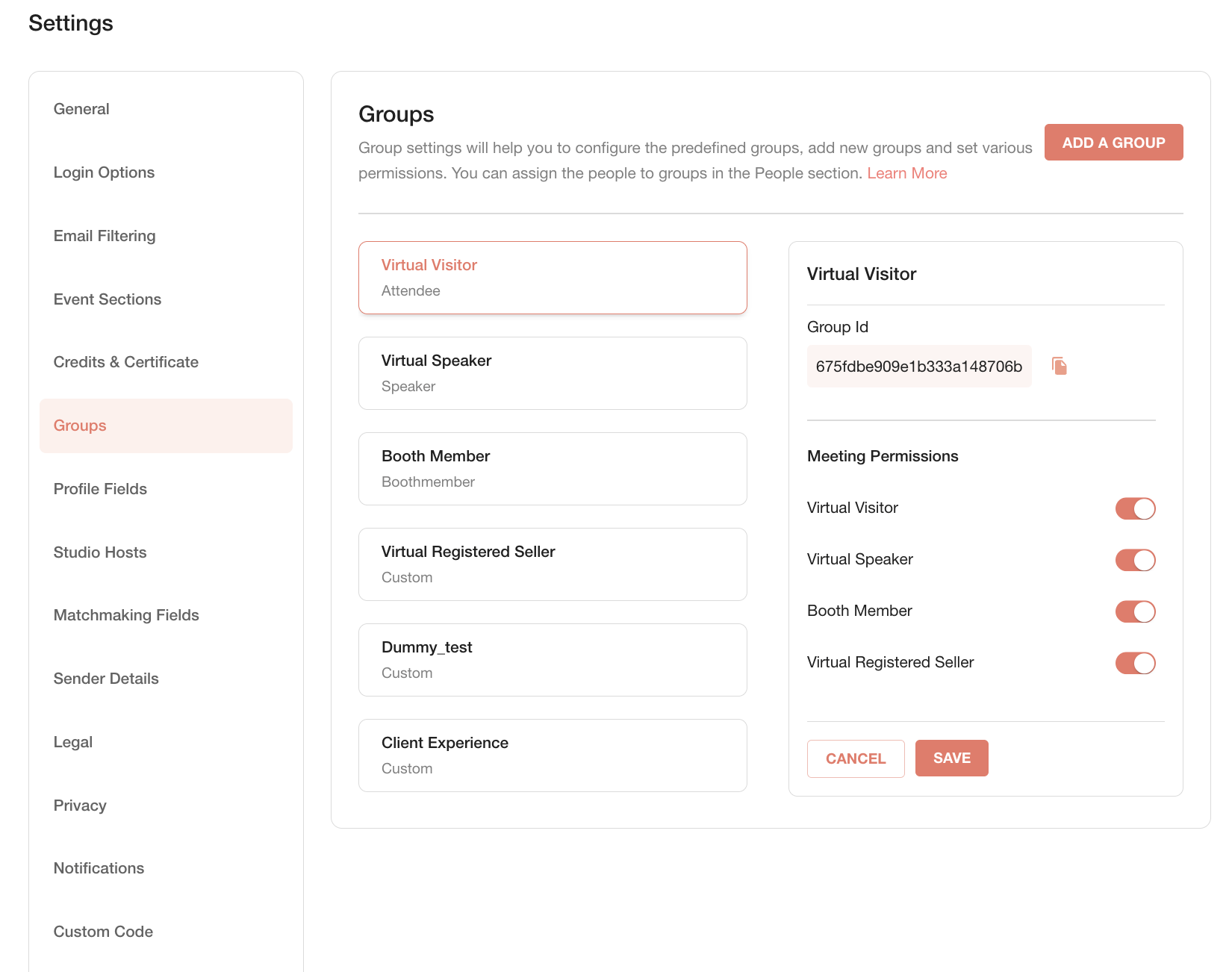 How to add a group? How to set chat and meeting permissions for a group ...